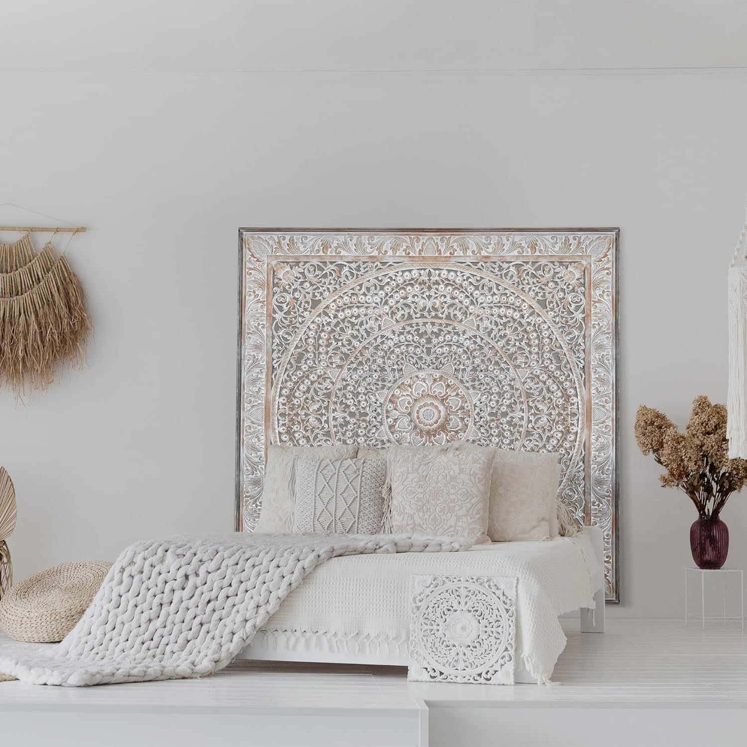 Giant Wood Wall Art / Full Bed Headboard 'Malawi' - [US-stock ...